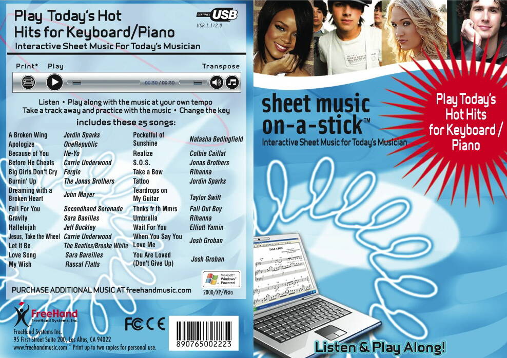 FreeHand Systems Play Hits Of The 80's (Music On A Stick) - PVG