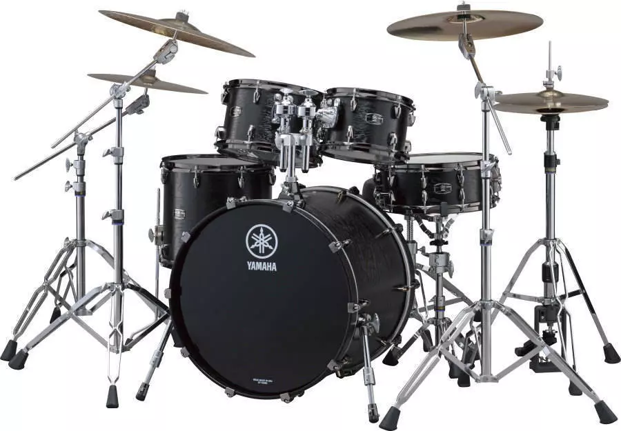Yamaha Live Custom Oak 5 Piece Drum Kit - Black Wood | Long & McQuade