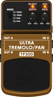 Behringer Classic Stereo Tremolo Panner Effects Pedal | Long & McQuade