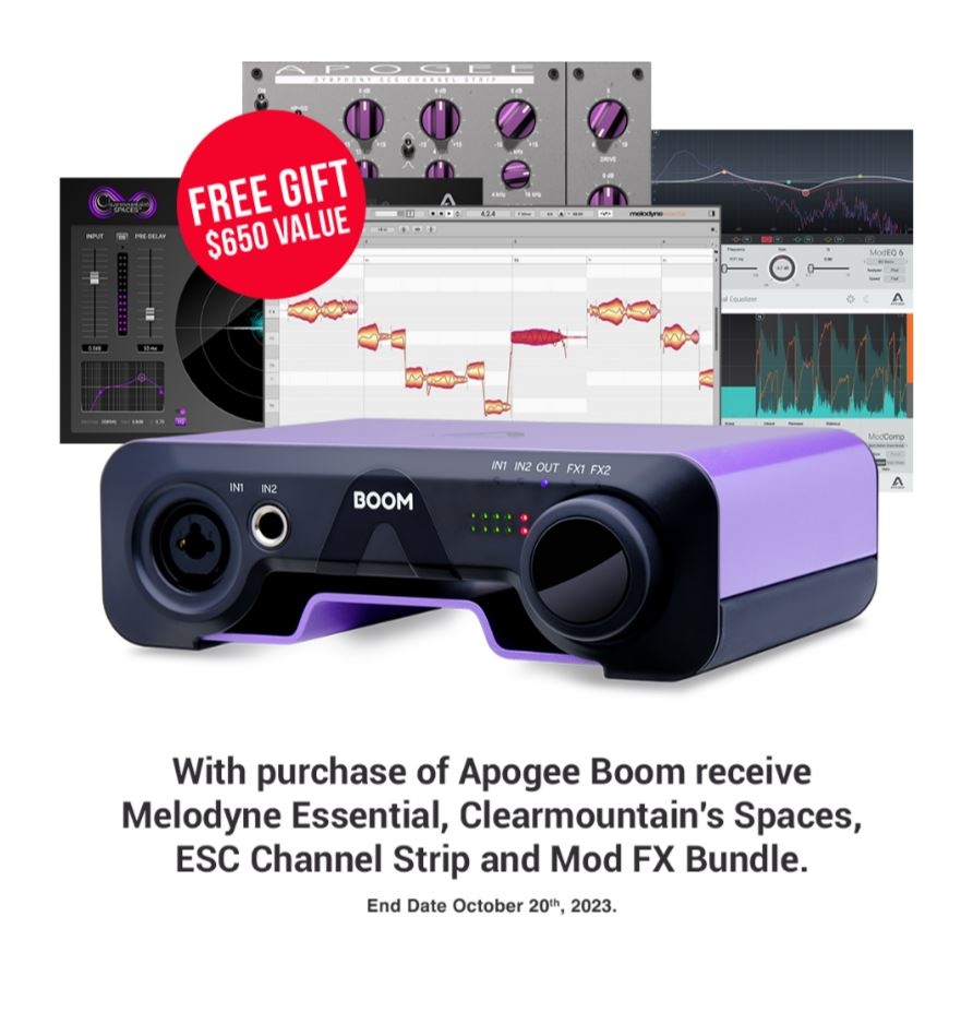 Apogee Boom 2x2 USB-C Audio Interface | Long & McQuade