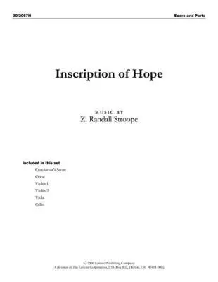 Heritage Music Press Inscription Of Hope - Score And Parts | Long & McQuade