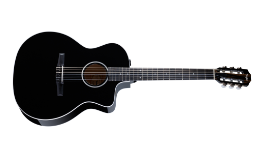 Taylor Guitars 214ce-N Black Deluxe Nylon String Guitar | Long & McQuade