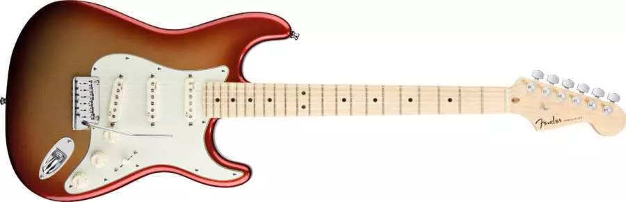 Fender American Deluxe Strat - Maple Neck In Sunset Metallic | Long ...