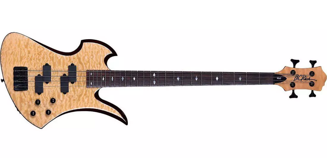 B.C. Rich Mk3 Mockingbird Bass - Solid Mahogany With Quilted Maple Top ...