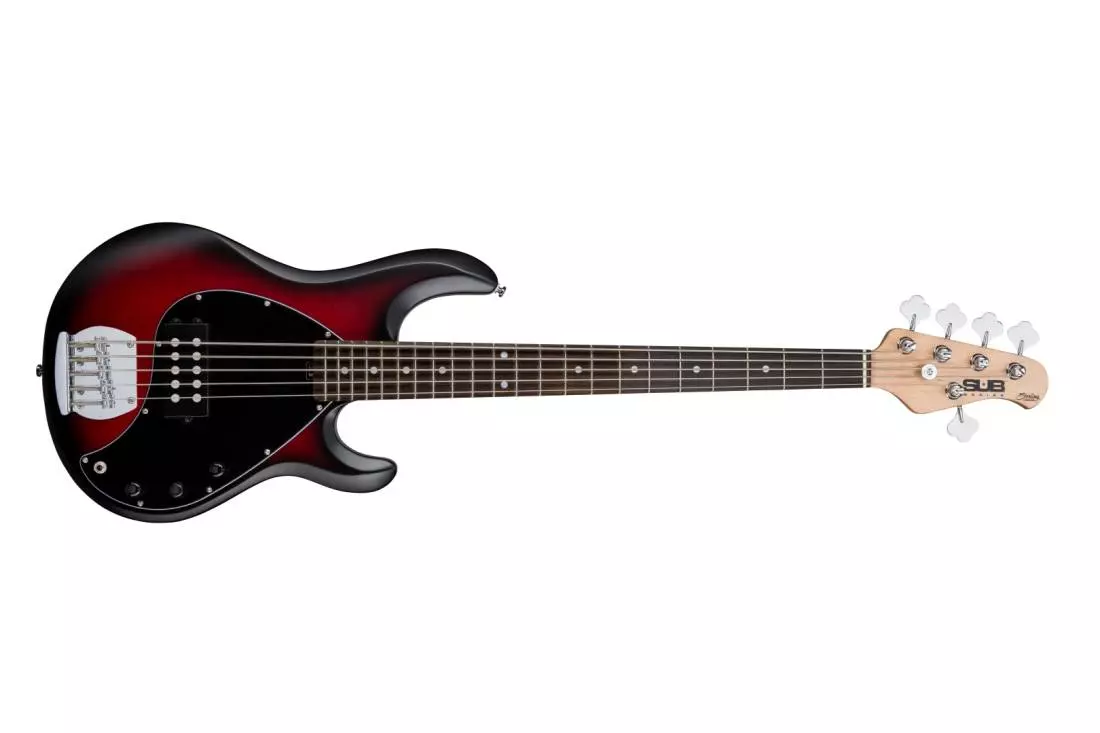 Sterling By Music Man S.U.B. Ray5 Electric Bass Guitar - Ruby Red Burst ...
